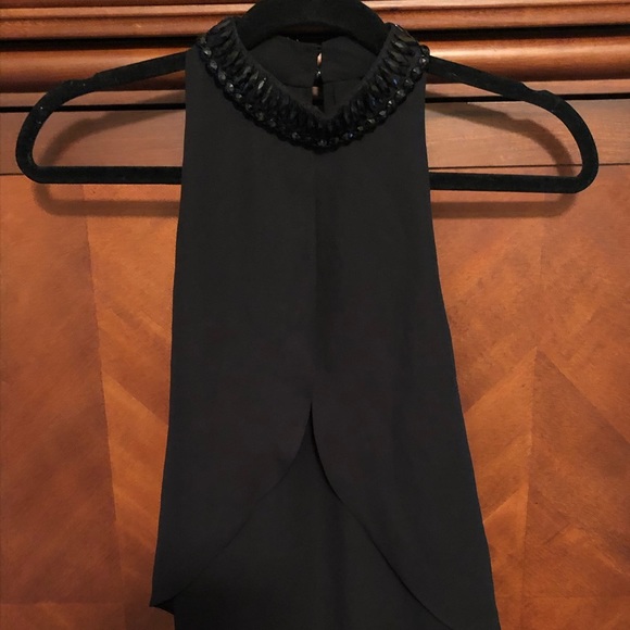 Marciano | Tops | Marciano Jet Black Scallop Halter Top | Poshmark